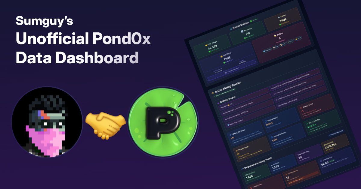 Pond0x Community Tools
